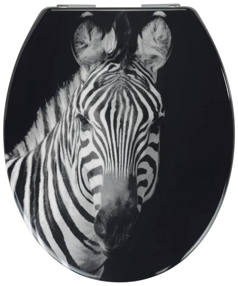 Záchodové prkénko s automatickým zavíráním 37,5 x 45 cm Zebra – Allstar