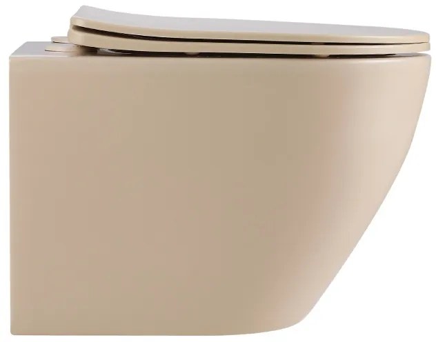 BPS-koupelny Závěsná WC mísa se SoftClose sedátkem HYD-6978, cappuccino