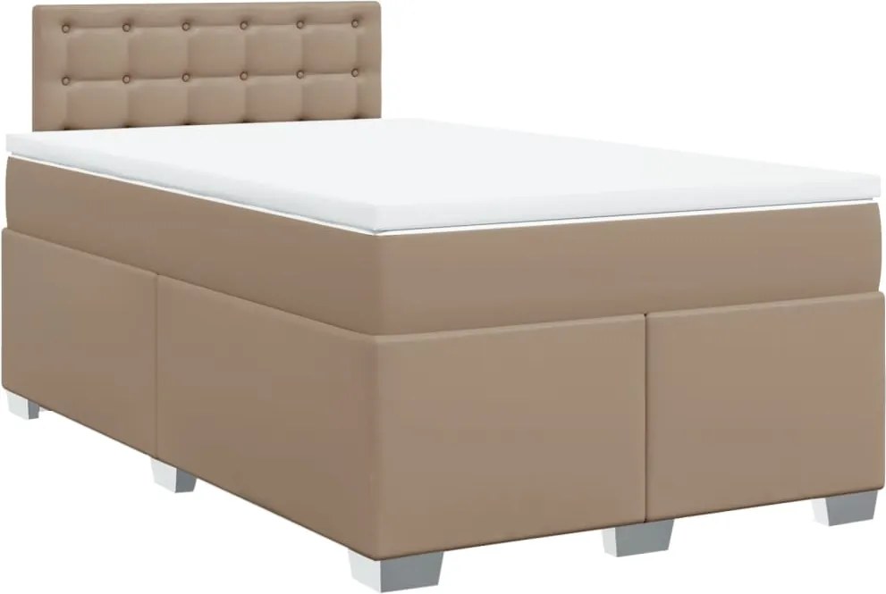 Box spring postel s matrací cappuccino 120x190 cm umělá kůže 3286115
