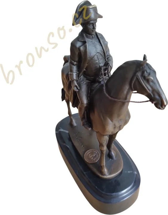 Napoleon na koni - bronzová socha, signováno A. Canova