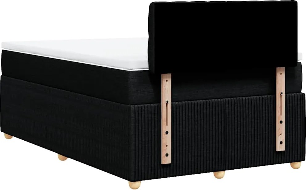 Box spring postel s matrací černá 120x200 cm textil 3287432