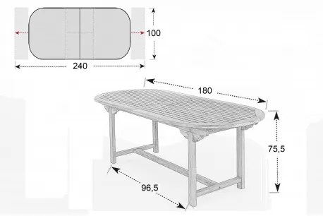 Doppler TAMAN DORSET FSC® - zahradní teaková souprava 6+1