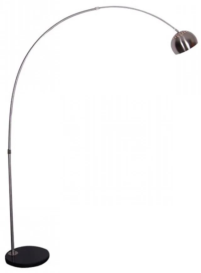 Oblouková lampa, nerezová ocel / černý mramor, Cinda Typ 15
