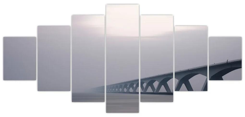 Obraz mostu v mlze (210x100 cm)