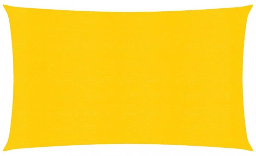 Stínící plachta obdélníková HDPE 3 x 4 m Dekorhome Žlutá
