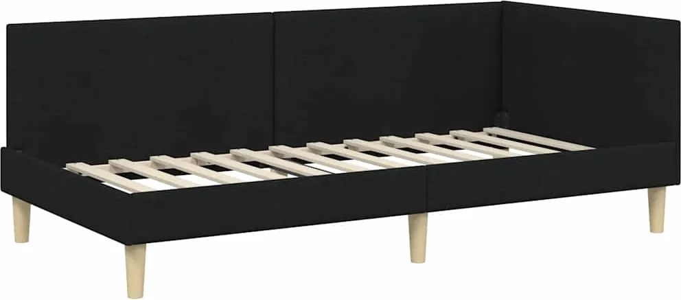 Rohový rám postele s matrací Jiný s čelo 2 ks Zelená textil 3393751