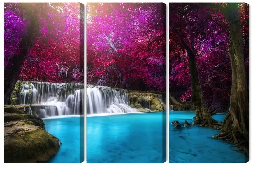 Vícedílný obraz Vodopád Kanchanaburi Nedostatek Nedostatek Přírodní plátno 150x100