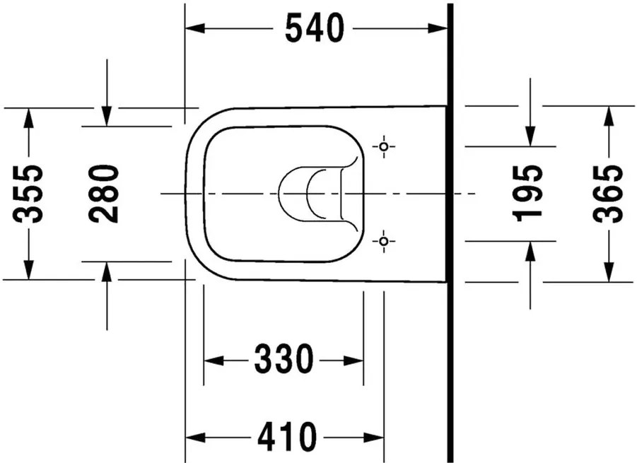 Duravit Happy D.2 - Závěsné WC, rimless, 365 x 540 mm, bílé 2222090000