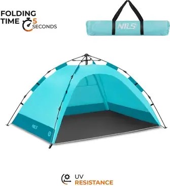 NILS Automatický pop-up plážový stan NC4802 modrý