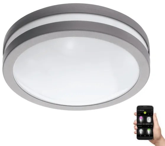 Eglo 97299 - LED Stmívatelné koupelnové svítidlo LOCANA-C LED/14W stříbrná IP44