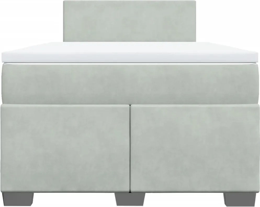 Box spring postel s matrací světle šedá 120 x 200 cm samet 3288576