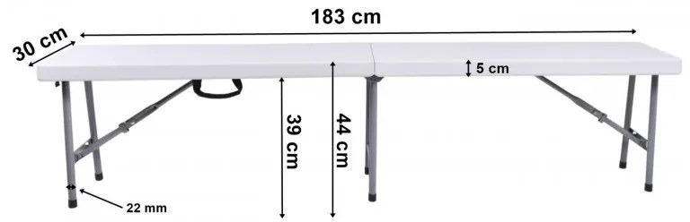 Cateringový stůl + 2 lavice