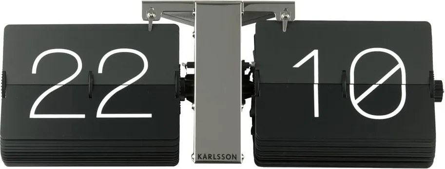 Černé hodiny Karlsson No Case