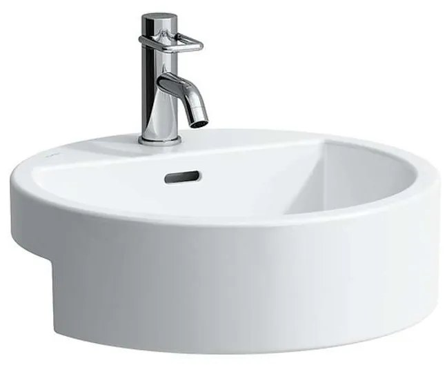 Laufen Living - Umyvadlo zápustné 46x46 cm, s 1 otvorem pro baterii, bílá H8134310001041