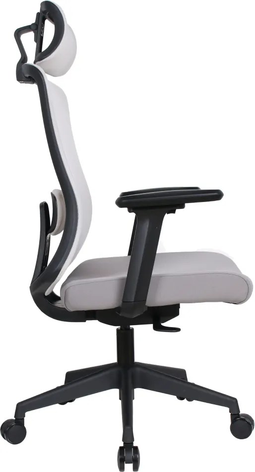 Ergonomická kancelářská židle PART - šedá síťovina / nosnost 150 kg