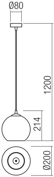 Redo Designové závěsné svítidlo Bowl Ø 20cm Barva: Měděná
