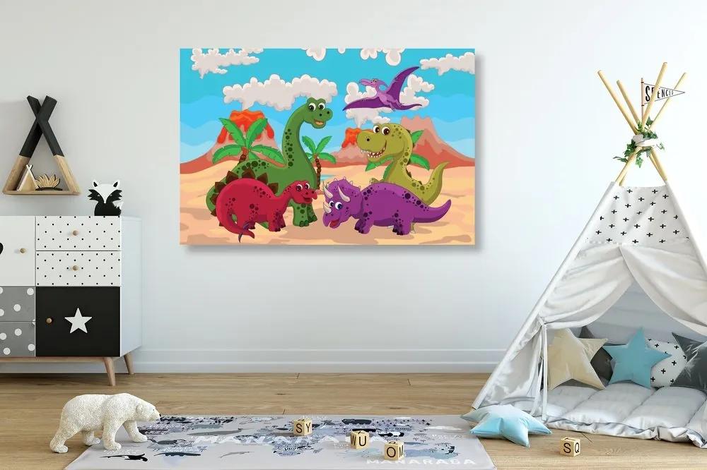 Obraz svět dinosaurů - 90x60 cm