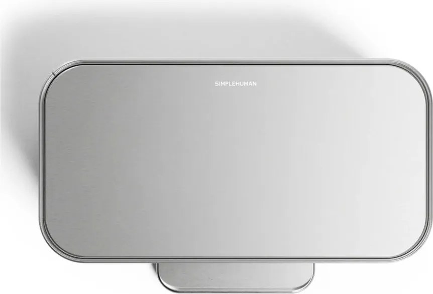 Odpadkový koš na tříděný odpad/nášlapný z nerezové oceli v matně stříbrné barvě 15 l Dual Mini – simplehuman