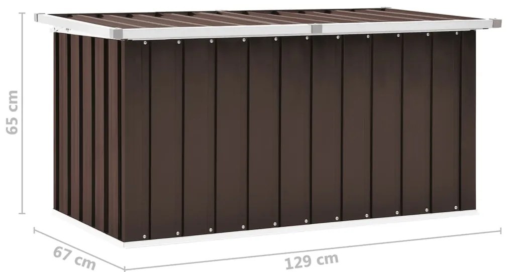 vidaXL Marketos Zahradní úložný box hnědý 129 x 67 x 65 cm