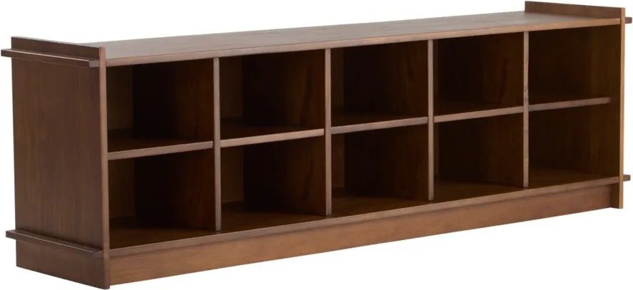 Knihovna z borovicového dřeva v tmavě přírodní barvě 193x60x40 cm Apelvik – Jotex