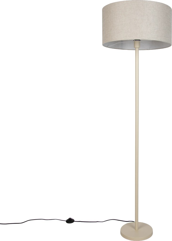 Japandi vloerlamp beige met kap lichtbruin 50cm - Simplo