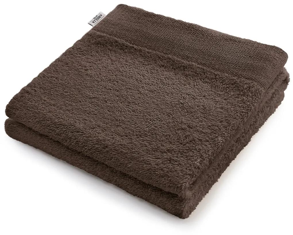 AmeliaHome - Sada bavlněných ručníků hnědý hladké AMARI