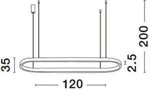 Závěsné LED svítidlo NOVA LUCE CUPPE 58W 3000K bílé 9345625