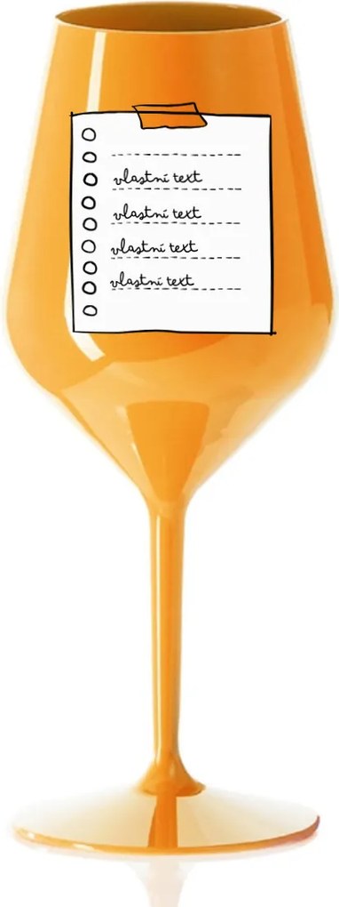 Personalizovaná nerozbitná sklenice s poznámkovým blokem