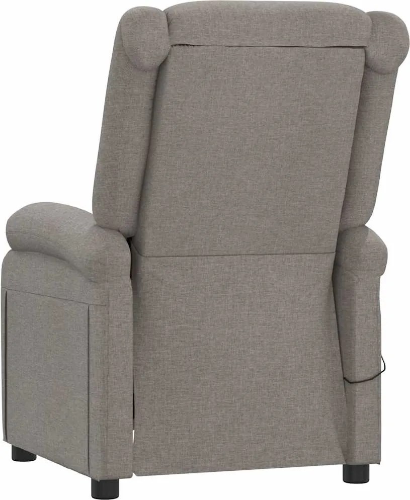 Elektrické polohovací křeslo taupe textil 3098360