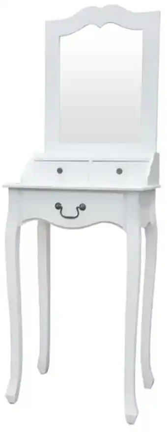 Toaletní stolek, toaletka, bílá, GINO | Biano