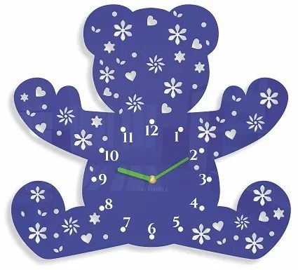 Dětské nástěnné hodiny ve tvaru medvídka
