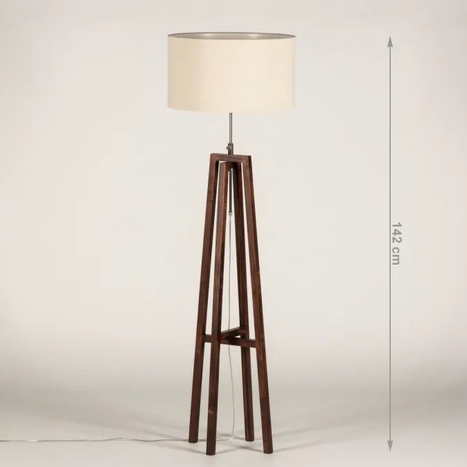 Stojací designová lampa Paola Crema Maison and Dark Wood