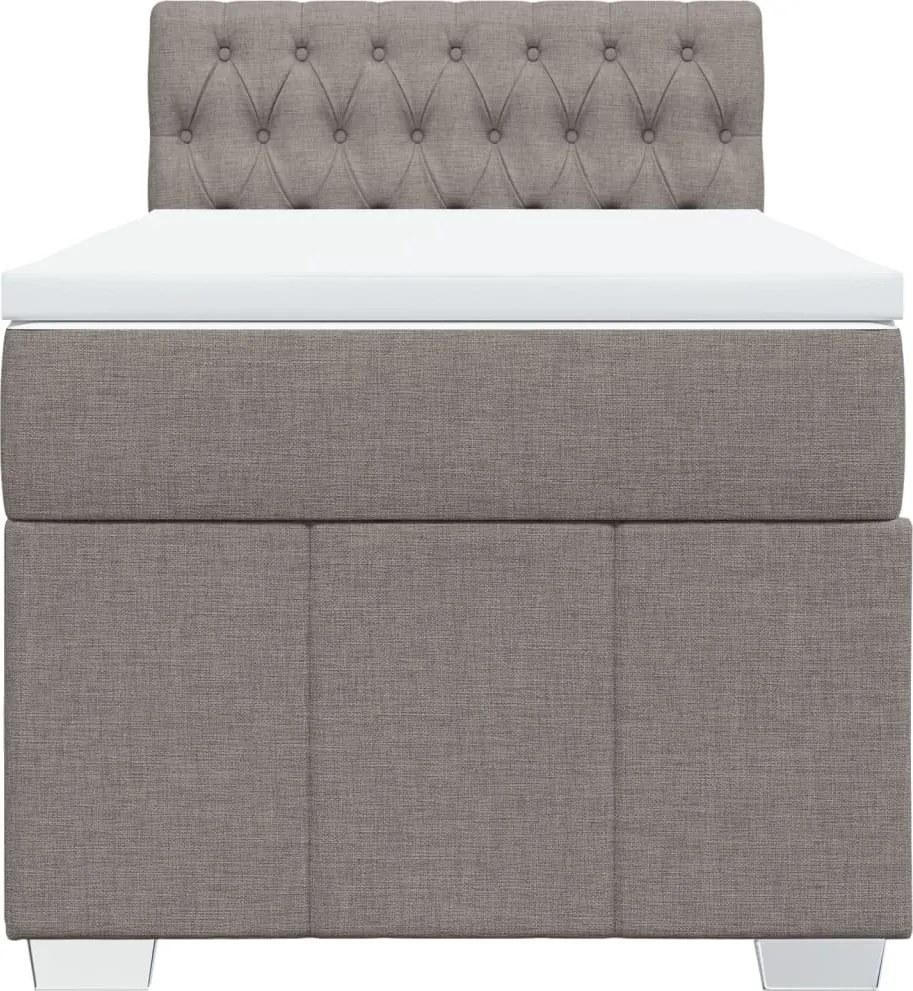 Box spring postel s matrací taupe 100 x 200 cm textil 3289290