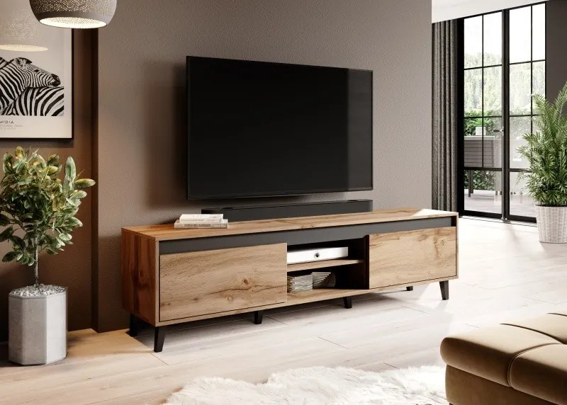 TV stolek NORD 2 170 cm dub wotan/antracitový