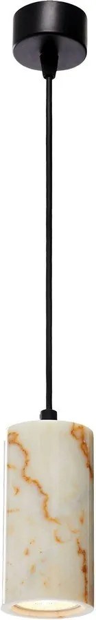 Krémové závěsné svítidlo s mramorovým stínidlem ø 6,5 cm Selma – Opviq lights
