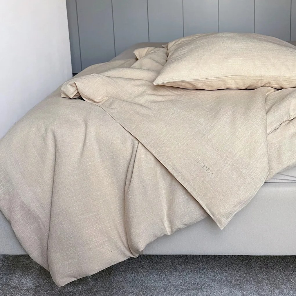 HEDDA Lněné povlečení Naira béžové rozměr: povlak na polštář 70 x 90 cm