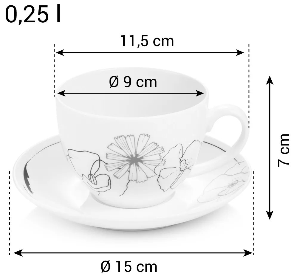 TESCOMA Šálek s podšálkem myCOFFEE, 2 ks, Blossoms
