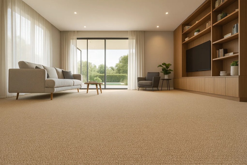 Timzo, Metrážový koberec Nature terra - neúčtujeme odřezky z role, na míru, šíře 2m,3m,4m,5m, oranžová, filc, chodba / předsíň
