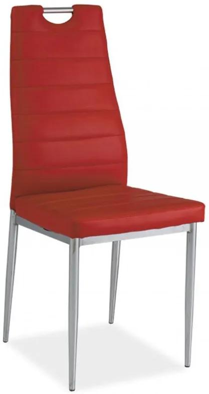 Signal Jídelní čalouněná židle H-260 červená/chrom