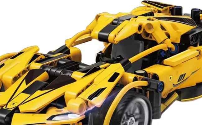 Stavebnice auta SUPERCAR No.J2012 žlutá - 422 dílků