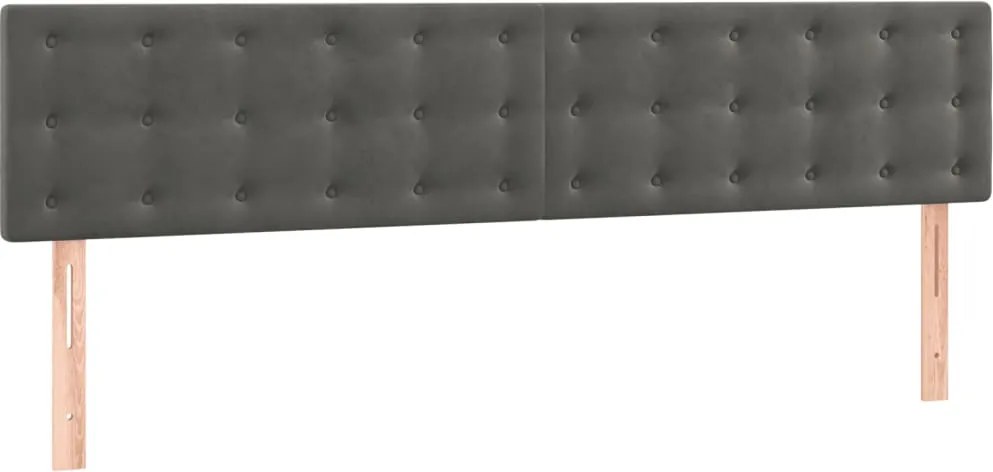 Box spring postel s matrací tmavě šedá 160x200 cm samet 3141552