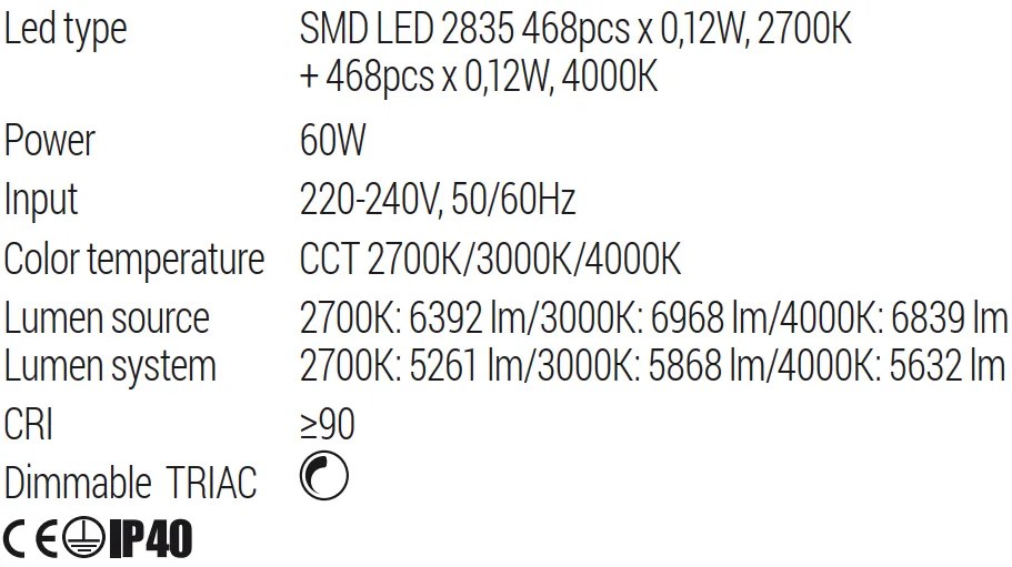 Světla a lustry REDO GROUP Redo HALLEY LED kruhové světlo 60W/123 cm/CCT 2700K/3000K/4000K