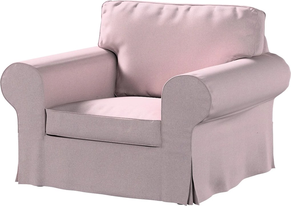 Potah na křeslo IKEA Ektorp barva růžová látka pletený vzor
