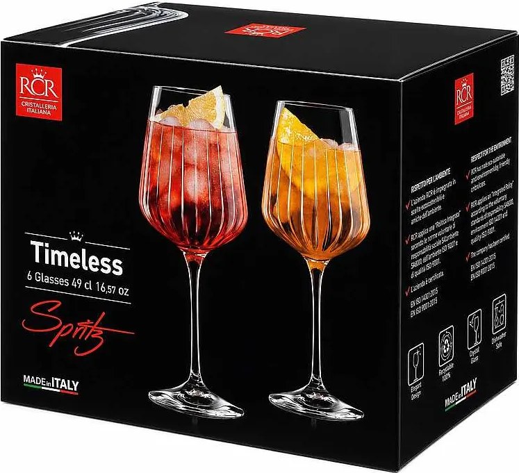 RCR sklenice Timeless Spritz 490 ml 6 ks