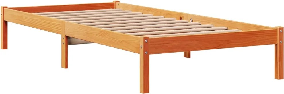 Rám postele s čelem voskově hnědý 75 x 190 cm masivní borovice 3305732