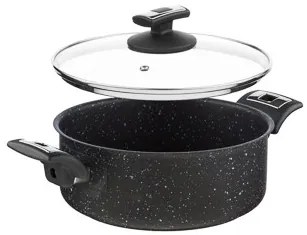 KOLIMAX - české nerezové nádobí Rendlík s poklicí KOLIMAX BLACK GRANITEC 22cm, 3,0l