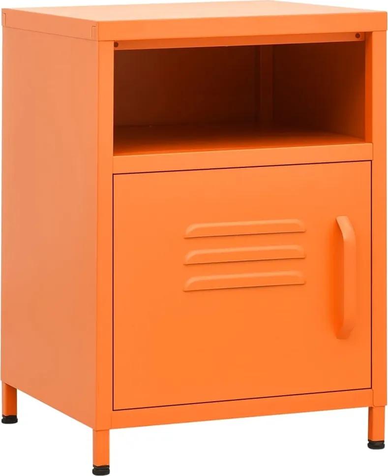 vidaXL Noční stolky 2 ks 35 x 35 x 51 cm ocel [3095217] Barva: orange