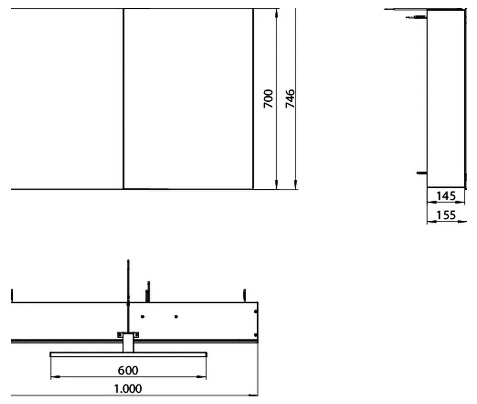 Emco MEE - zrcadlová skříňka s LED osvětlením, 1000x700mm, 949805052