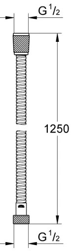 GROHE 22106000 - Sprchová hadice VITALIOFLEX METAL LONG-LIFE 1250 mm chrom