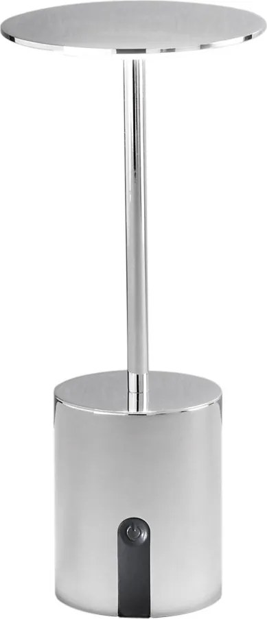 FAN LED-LIBERTY-CR Nabíjecí venkovní svítidlo LIBERTY LED TOUCH DIMM chrom 3000K IP44 baterie 4000 mAh bezdrátové + USB nabíjení - FANEUROPE